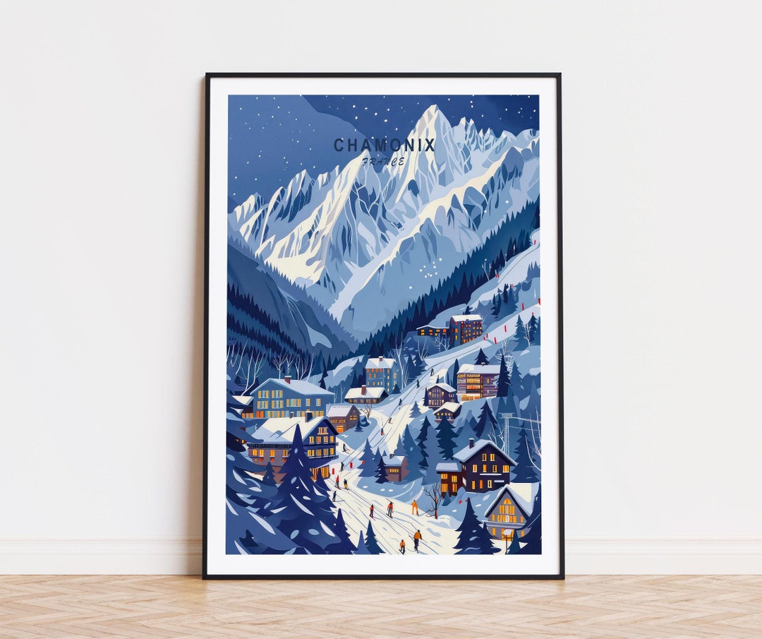 Chamonix France Travel Poster, France Wall Art, France Chamonix Print ...