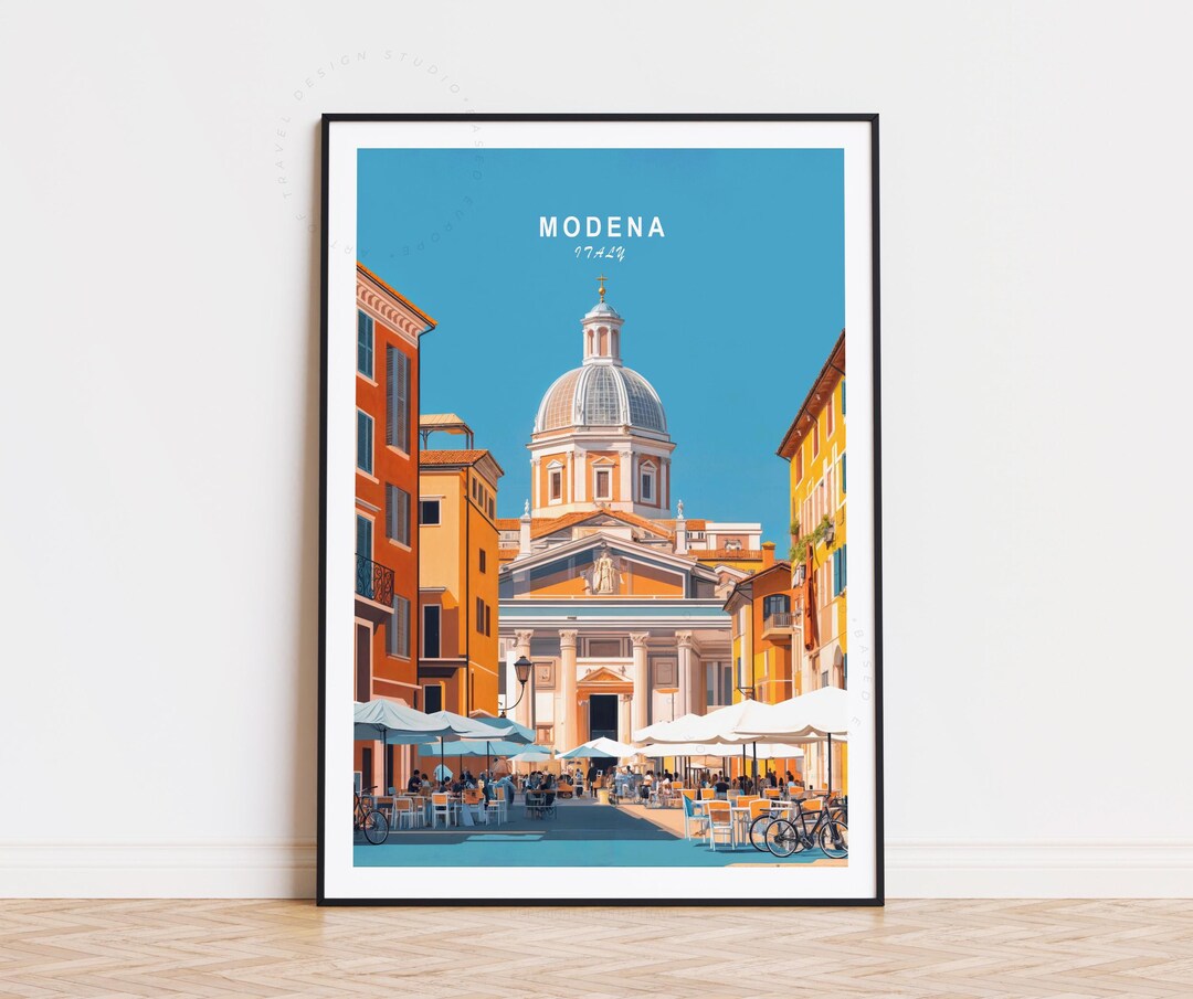 Modena Travel Poster, Italy Wall Art, Modena Italy Print, Birthday ...