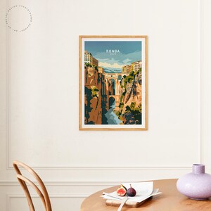 Ronda Spain Travel Poster, Spain Wall Art, Ronda Print, Travel Home ...
