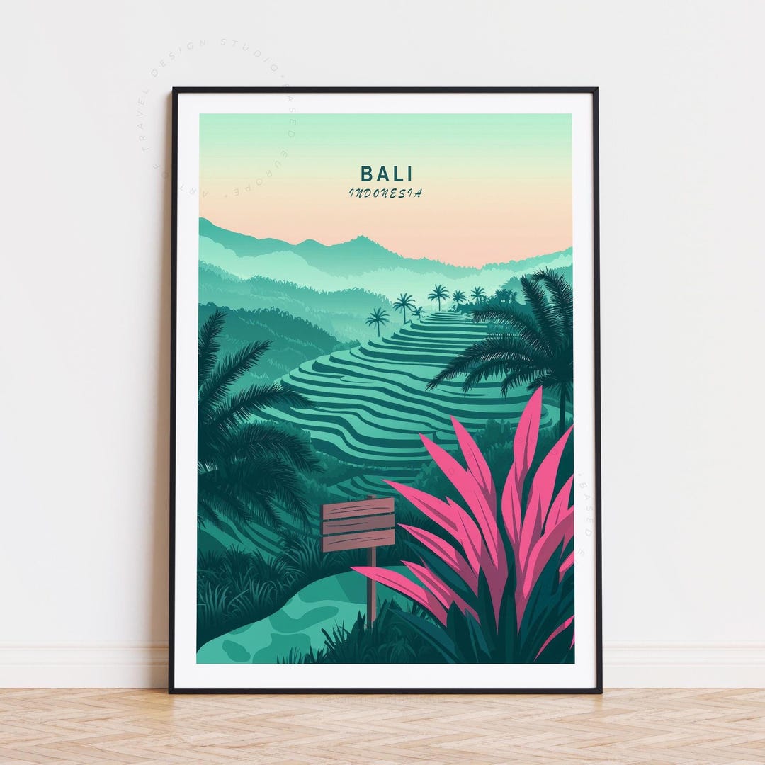 Bali Indonesia Travel Poster, Indonesia Wall Art, Bali Print, Home ...