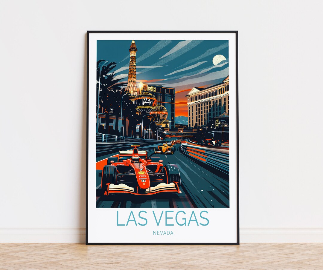 Las Vegas Travel Poster, Las Vegas Nevada Wall Art, USA Custom Travel ...