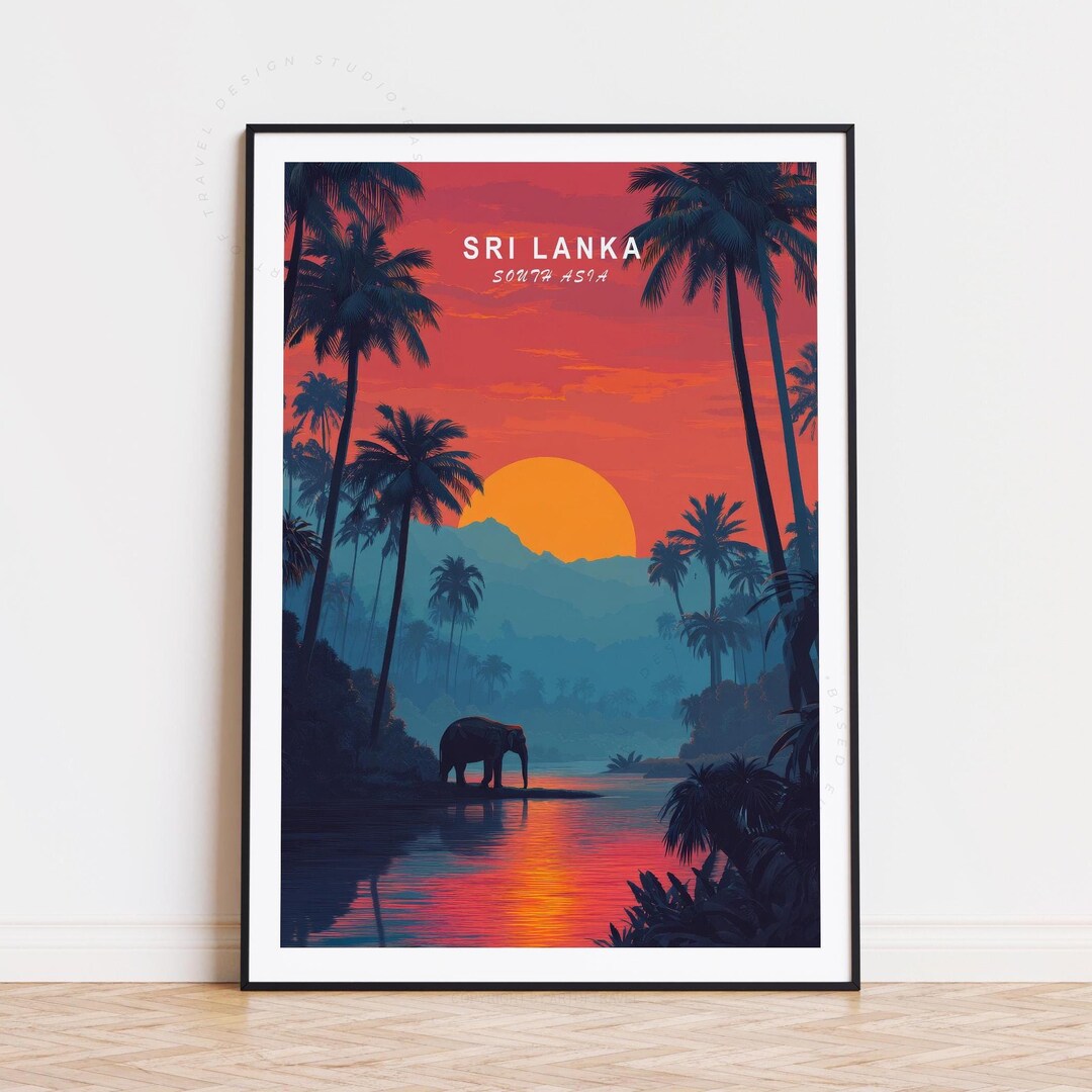 Sri Lanka Travel Poster, South Asia Wall Art, Sri Lanka South Asia ...