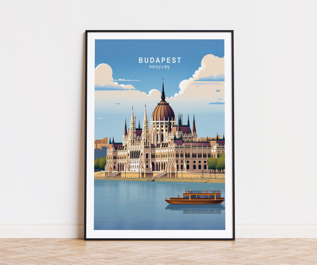 Budapest Hungary Travel Poster, Hungary Wall Art, Budapest Print ...