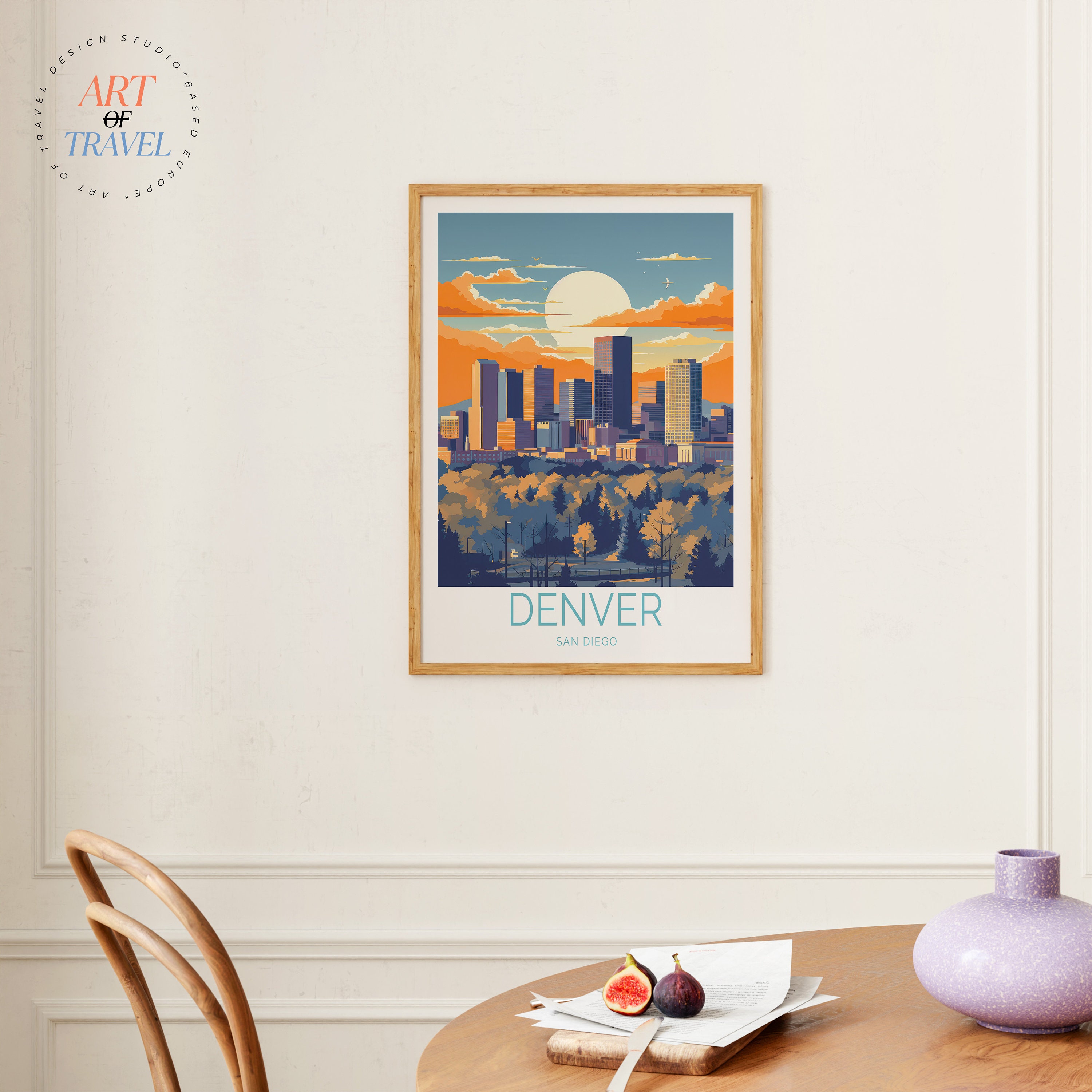 Denver Poster, Colorado Travel Wall Decor, Denver Colorado Travel ...