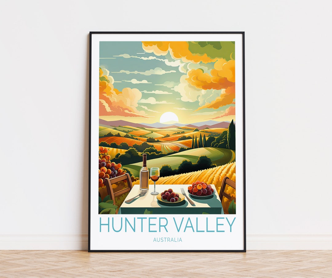 Hunter Valley Australia Poster, Hunter Valley Wall Decor, Australia ...