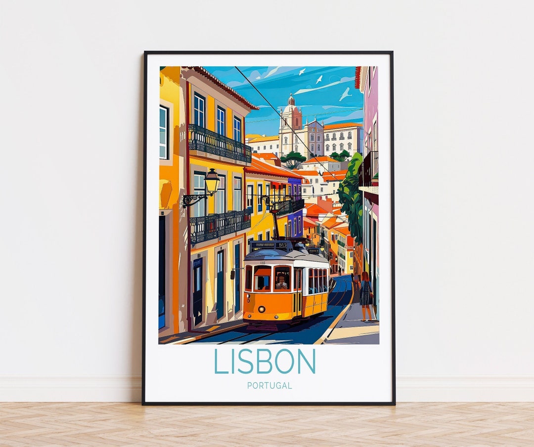 Lisbon Travel Poster, Lisbon Portugal Wall Art Poster, Travel Poster ...