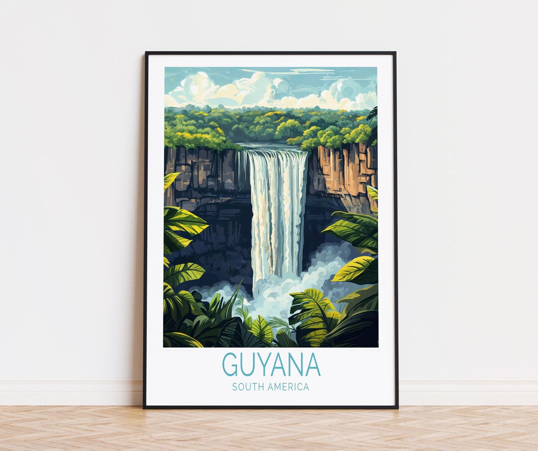Guyana Travel Poster, South America Wall Art, Guyana South America ...