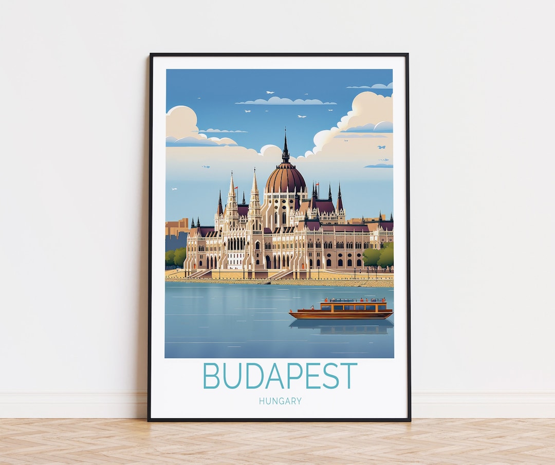 Budapest Hungary Travel Poster, Hungary Wall Art, Budapest Coast Print ...