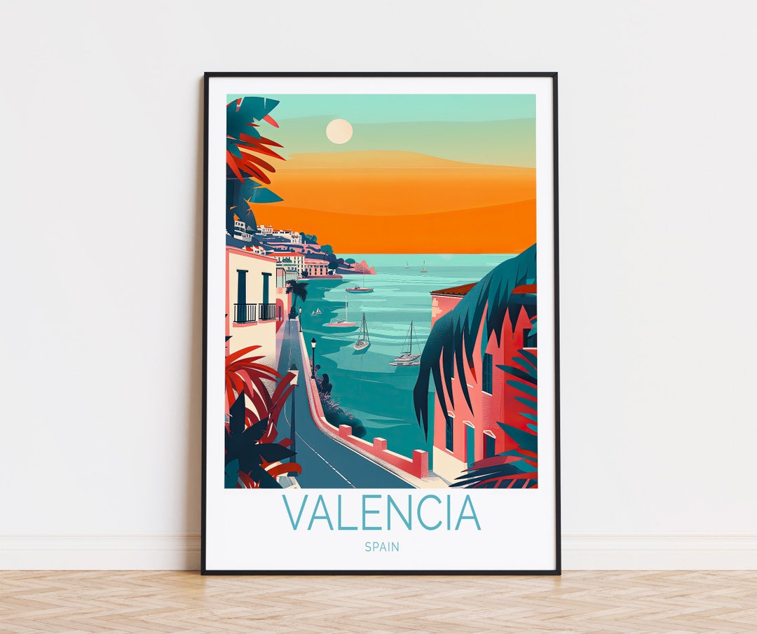 Valencia Spain Travel Poster, Valencia Print, Spain Wall Art, Home ...