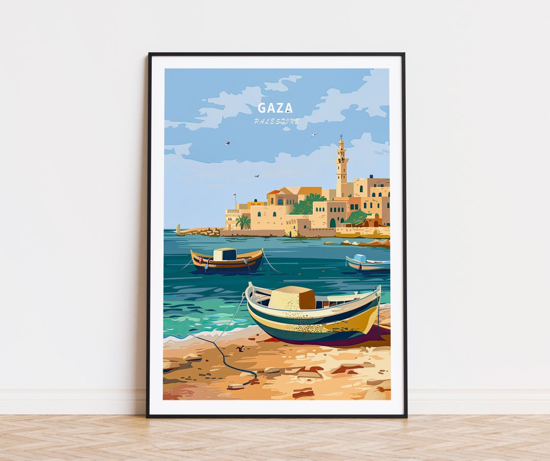 Gaza Palestinian Poster, Palestinian Wall Art Decor, Custom Travel ...