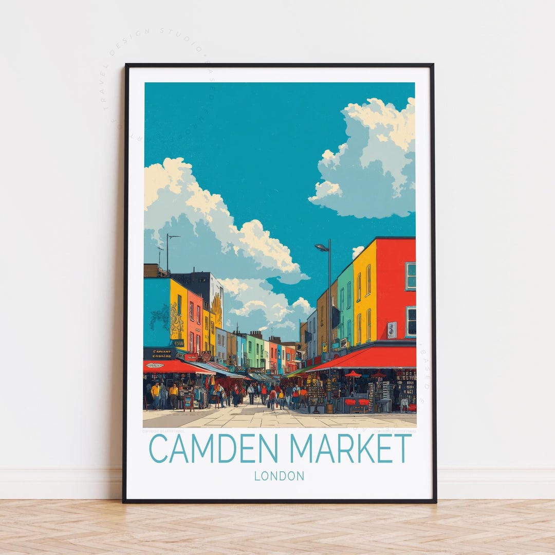 Camden Town Travel Poster, London Wall Art, Camden Market Print, Home ...