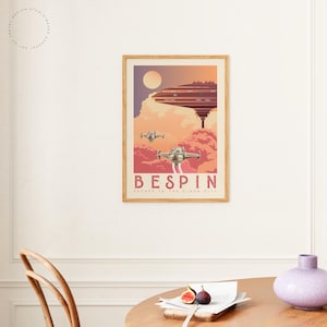 Bespin, Star Wars Bespin Retro Travel Poster, Tatooine Hoth Endor A New ...