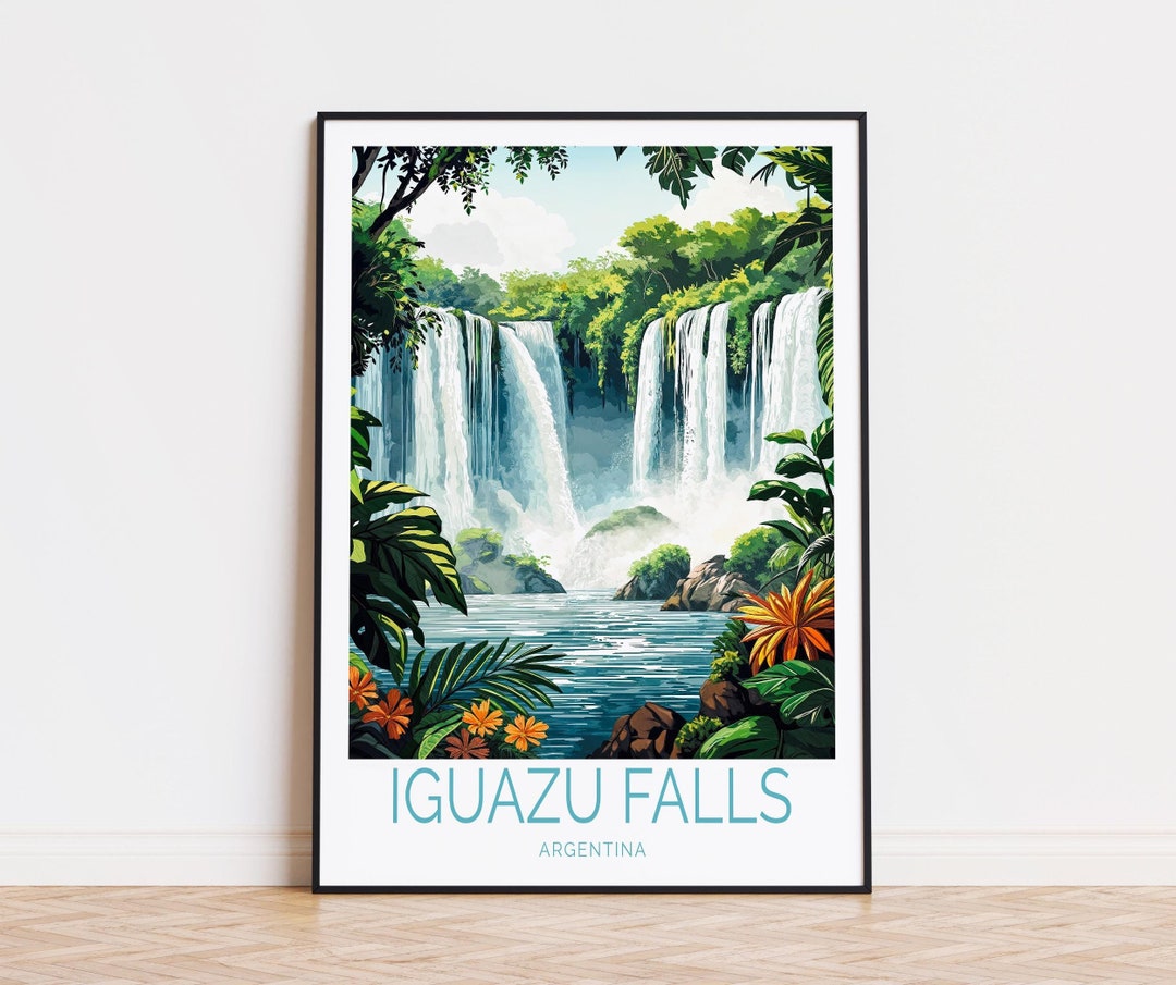Iguazu Falls Argentina Travel Poster, Argentina Wall Art, Argentina ...