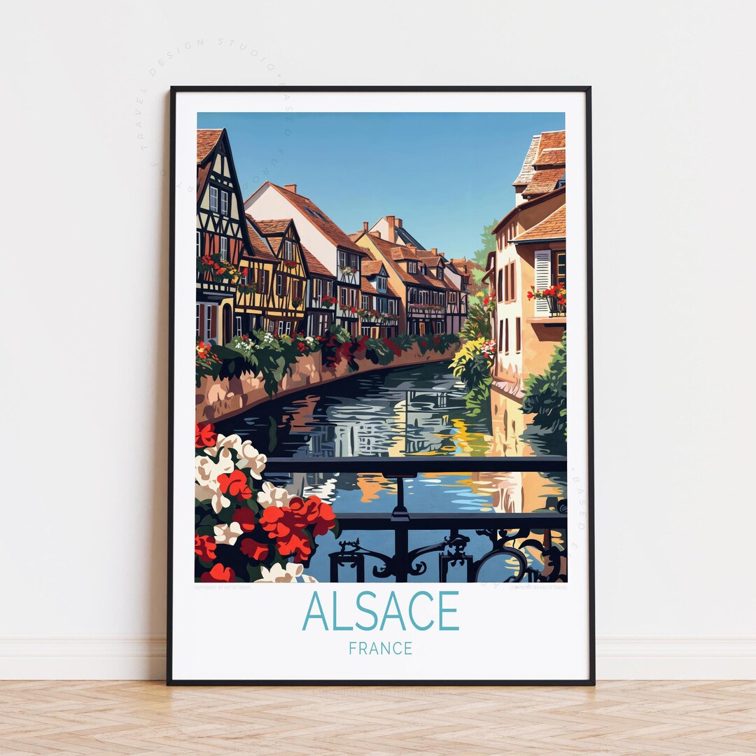 Alsace France Travel Poster, France Wall Art, Alsace Print, Home Decor ...
