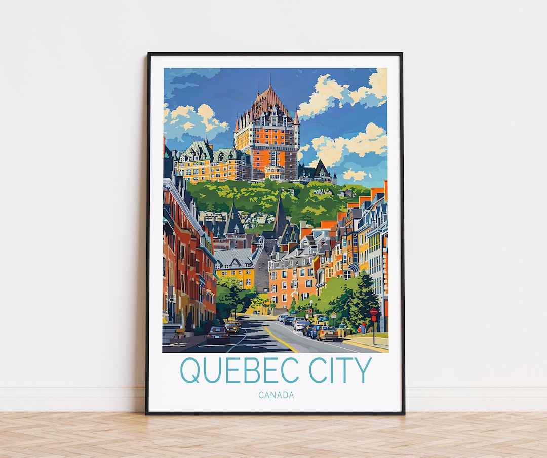 Quebec City Travel Poster, Canada Poster Print, Quebec City Canada Wall ...