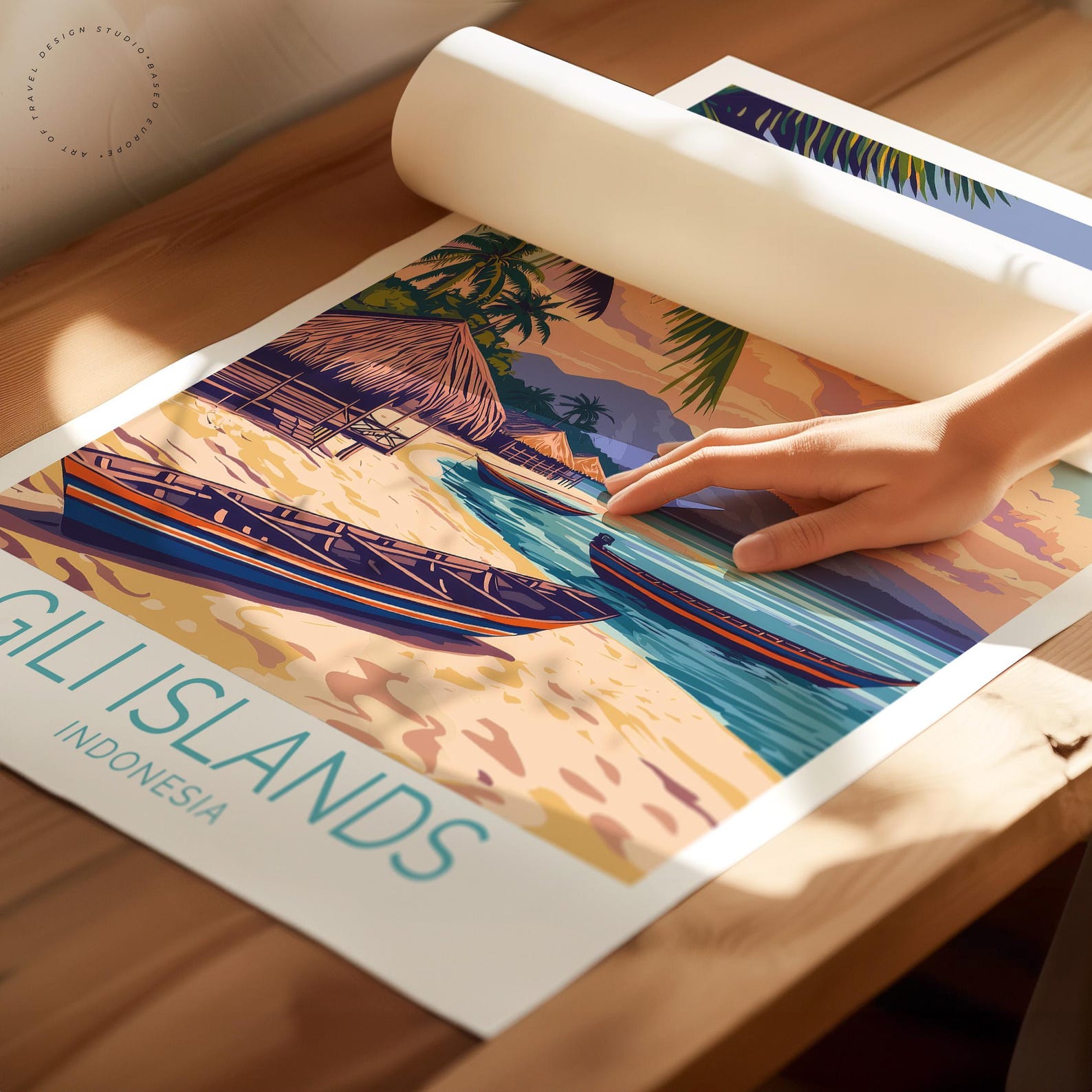 Gili Islands Indonesia Travel Poster, Indonesia Wall Art, Gili Islands ...