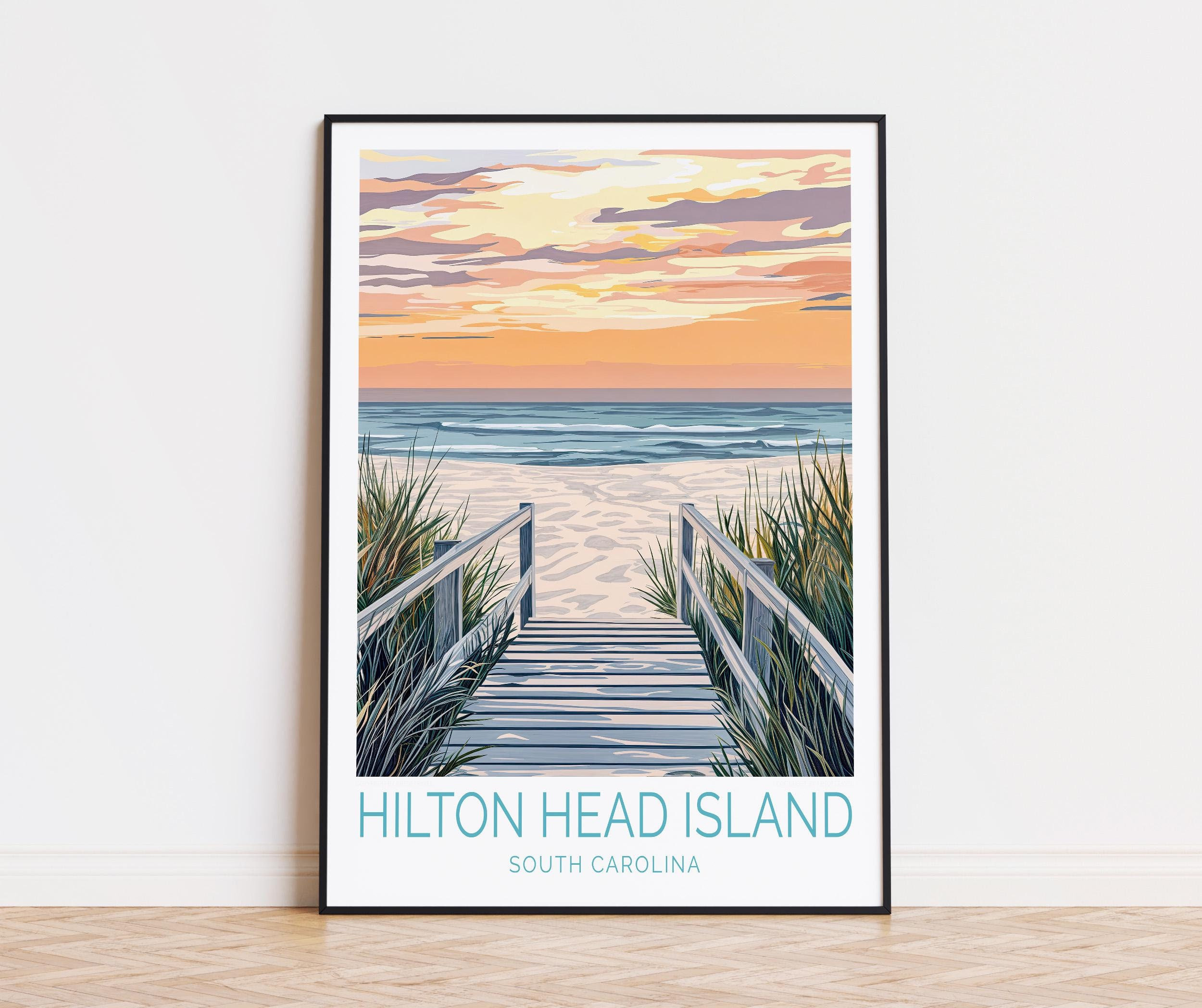Hilton Head Island Travel Poster, South Carolina Wall Art, Hilton Head ...