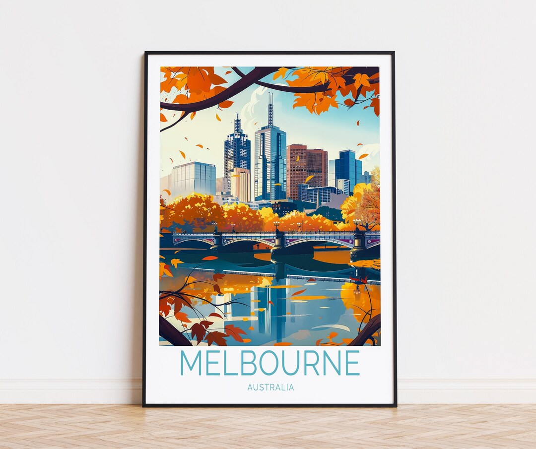 Melbourne Travel Poster, Australia Wall Art, Australia Melbourne Poster ...