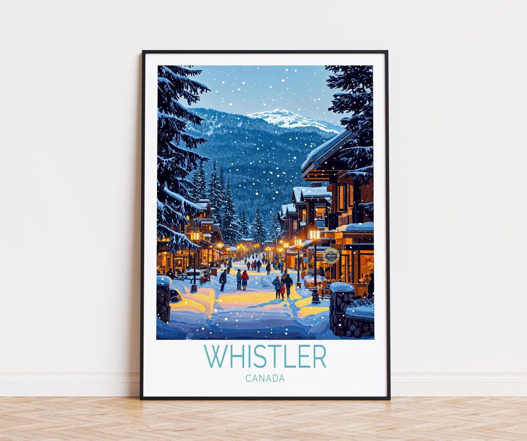 Whistler Travel Poster, Canada Wall Art, Whistler Ski Resort Print ...