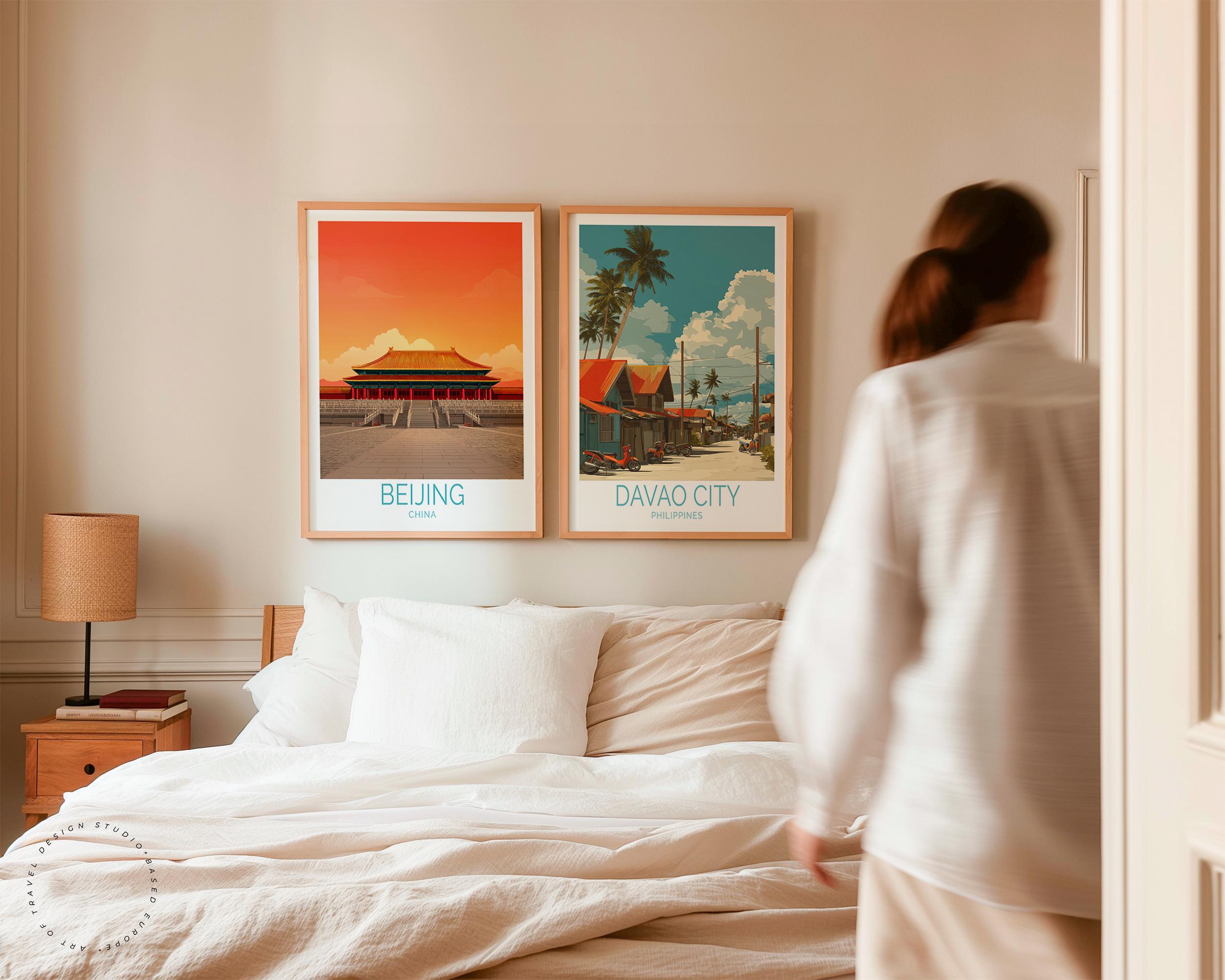 Davao City Philippines Travel Poster, Philippines Wall Art, Davao City ...