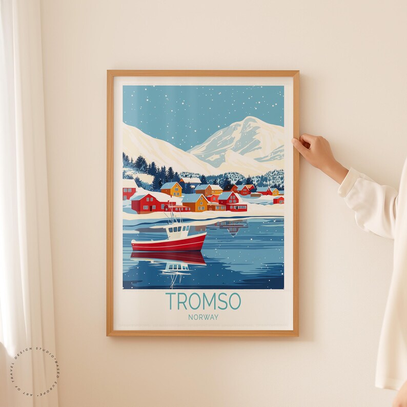 Tromso Norway Travel Poster, Norway Wall Art, Tromso Print ...