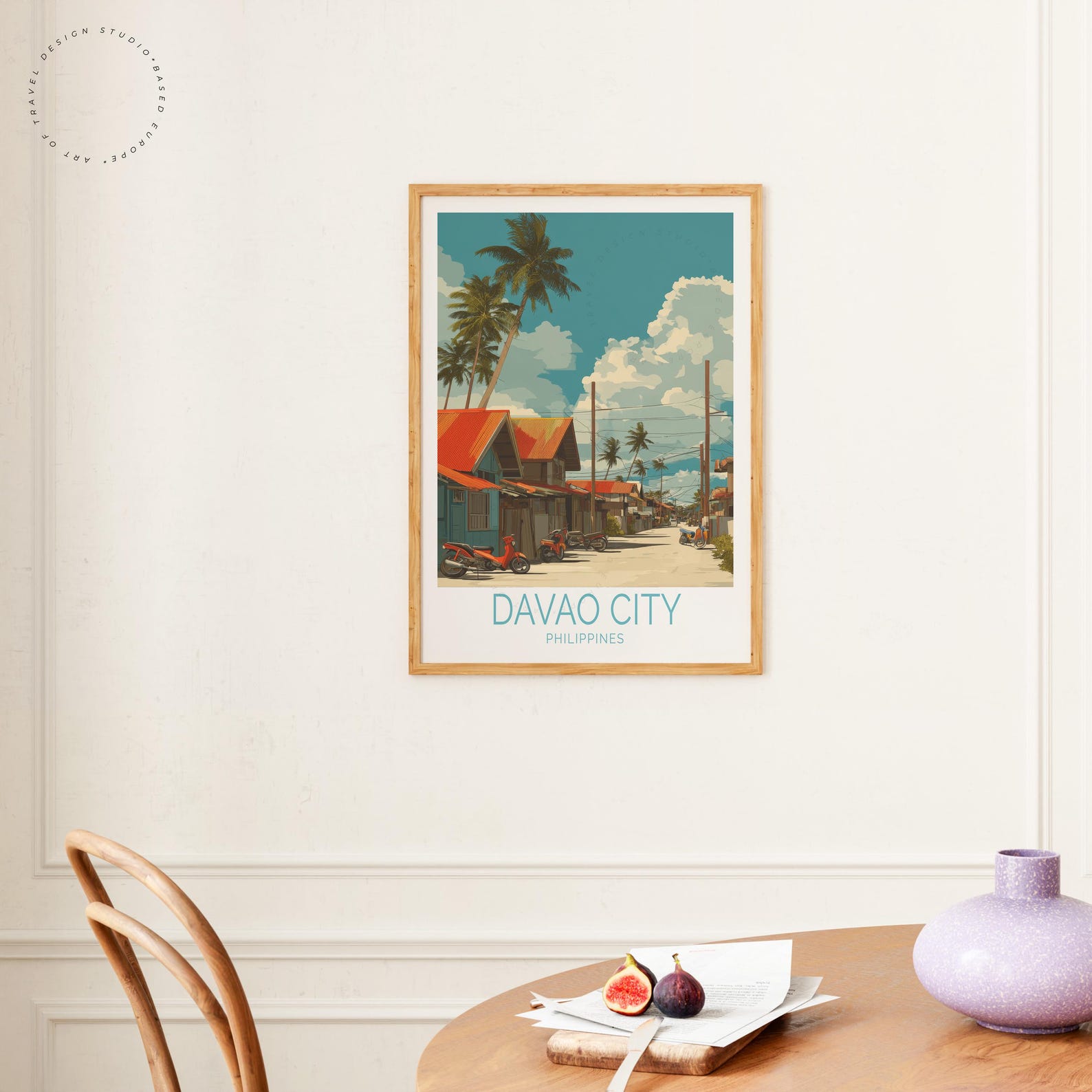 Davao City Philippines Travel Poster, Philippines Wall Art, Davao City ...