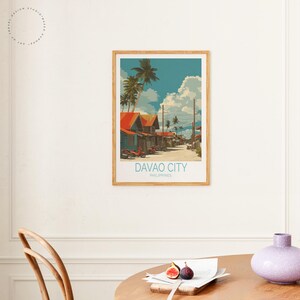 Davao City Philippines Travel Poster, Philippines Wall Art, Davao City ...
