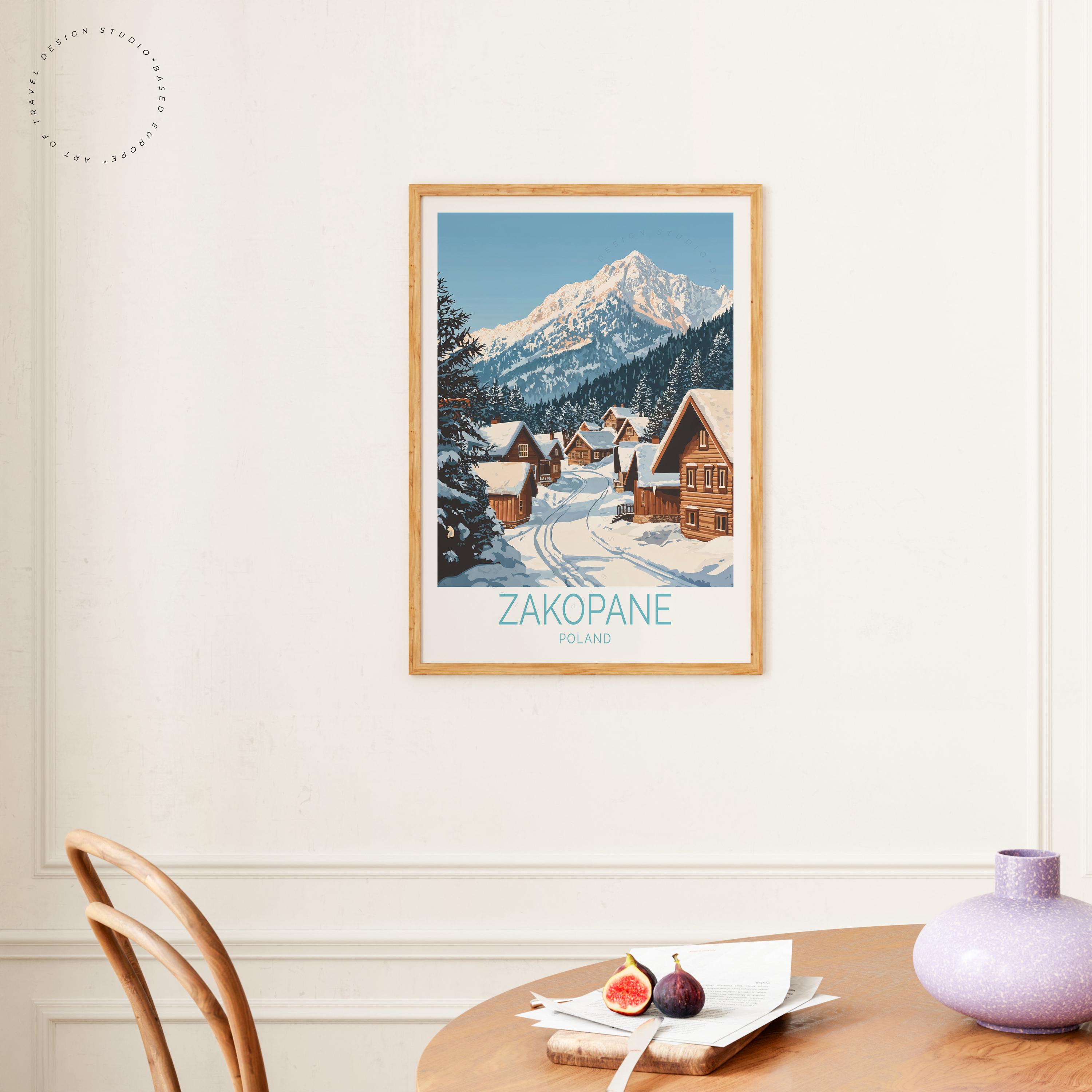 Zakopane Poland Travel Poster, Poland Wall Art, Zakopane Print, Home ...