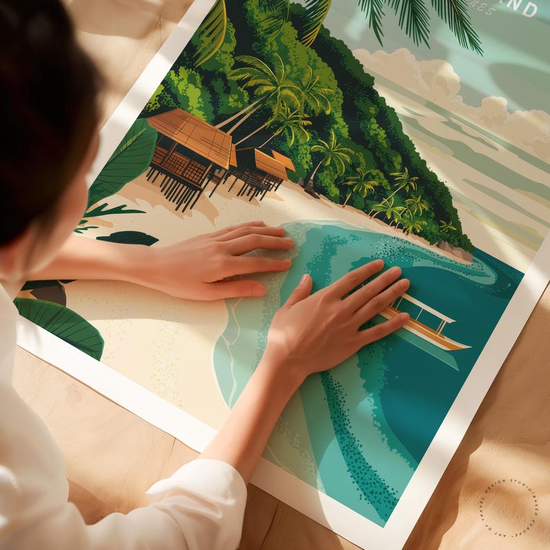 Cebu Island Travel Poster, Indonesia Wall Art, Cebu Island Indonesia ...