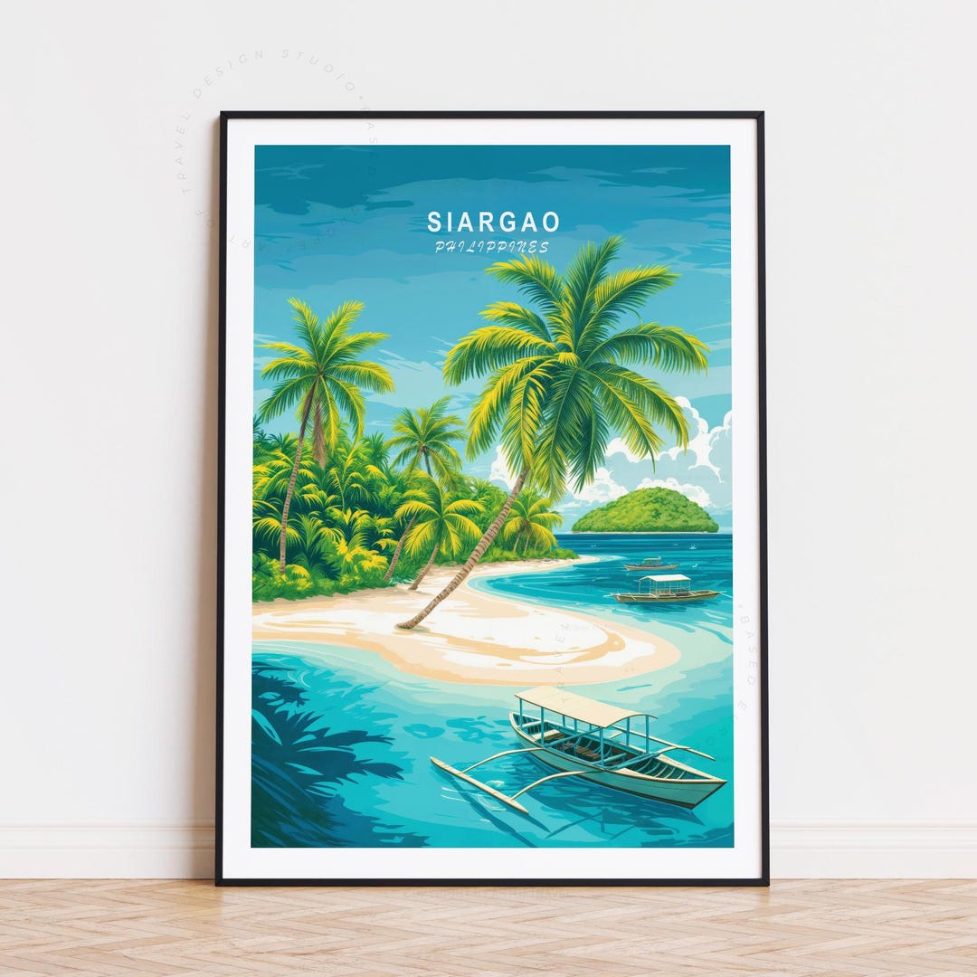 Siargao Island Travel Poster, Philippines Wall Art, Siargao Philippines ...