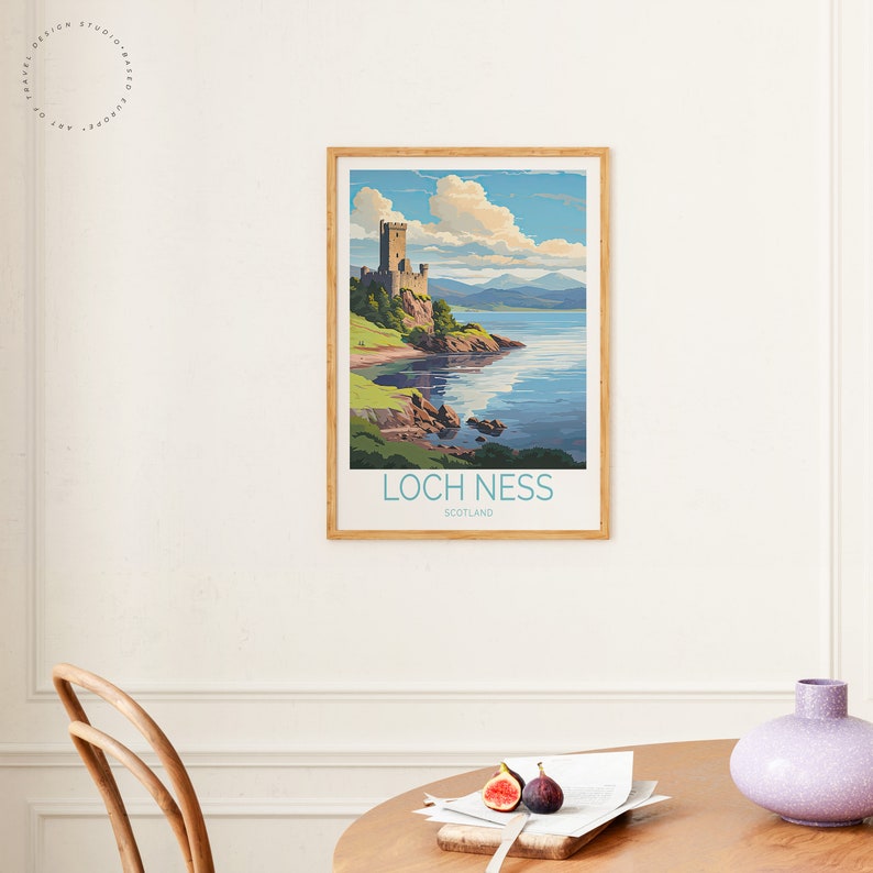 Loch Ness Scotland Poster, Scotland City Wall Art, Loch Ness Island ...