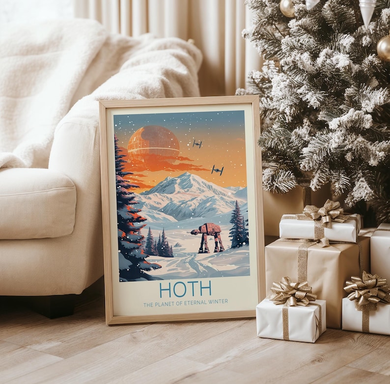 Star Wars, Hoth the Planet of Eternal Winter Travel Poster, Star Wars ...