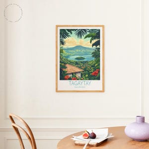 Tagaytay Philippines Travel Poster, Philippines Wall Art, Tagaytay ...