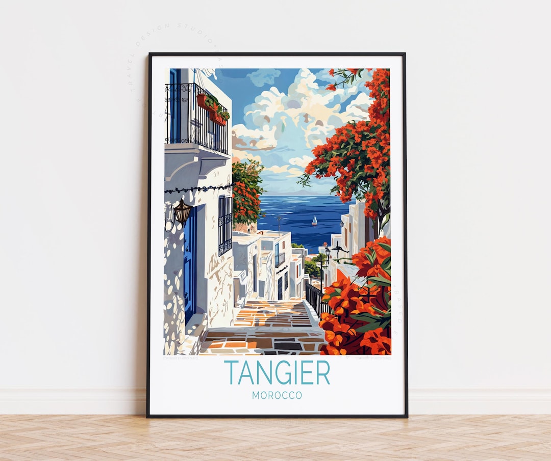 Tangier Morocco Travel Poster, Morocco Wall Art, Tangier Print, Home ...