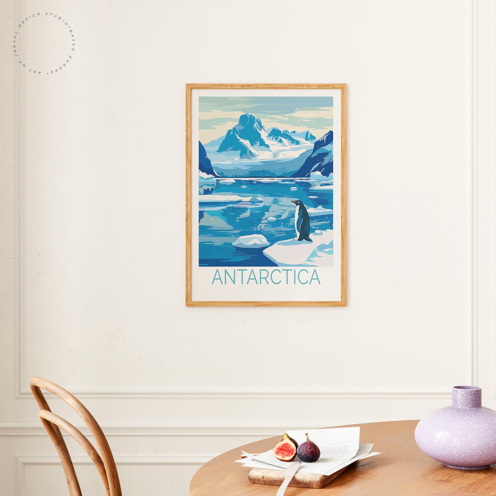 Antarctica Travel Poster, North Pole Wall Art, Antarctica Custom Travel ...