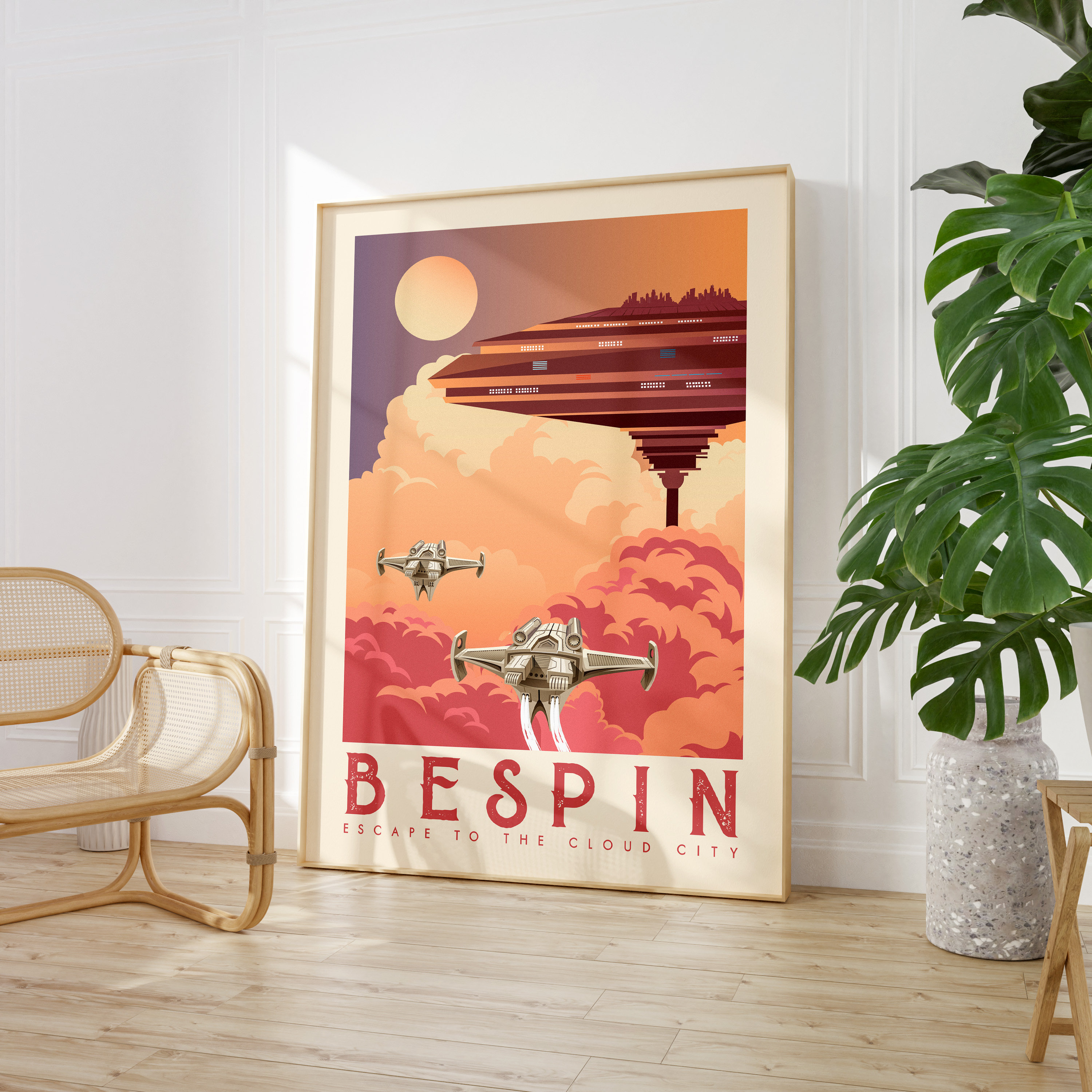 Bespin Star Wars Bespin Retro Travel Poster Tatooine Hoth - Etsy
