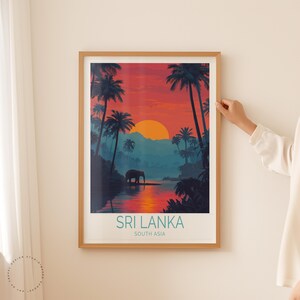 Sri Lanka Travel Poster, South Asia Wall Art, Sri Lanka South Asia ...