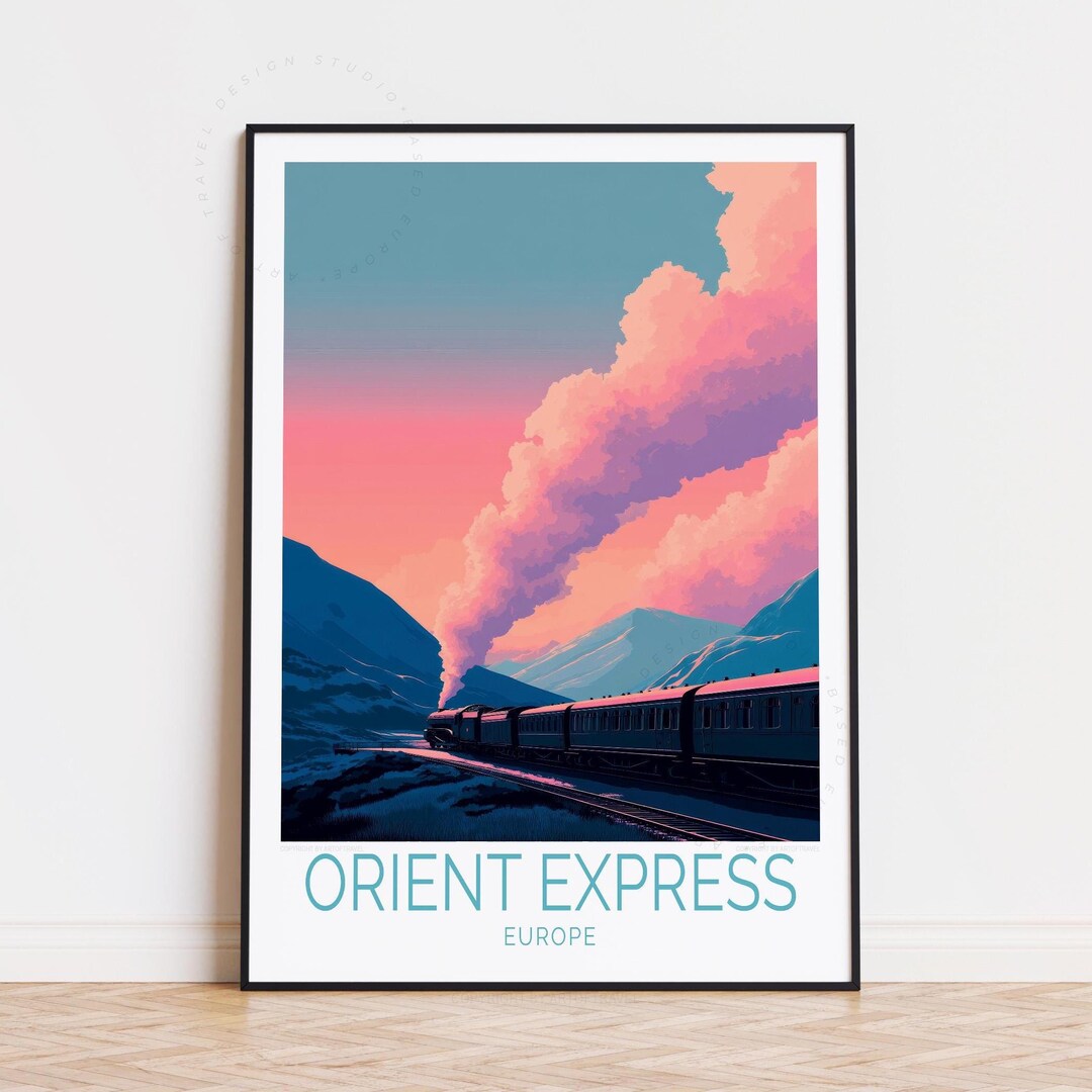 Orient Express Europe Travel Poster – Vintage Train Wall Art, Orient ...