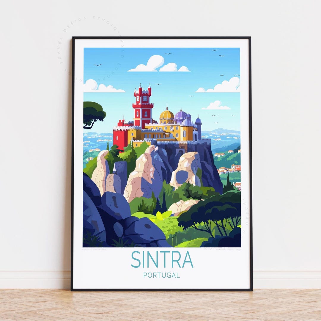 Sintra Portugal Travel Poster, Portugal Wall Art, Sintra Print ...