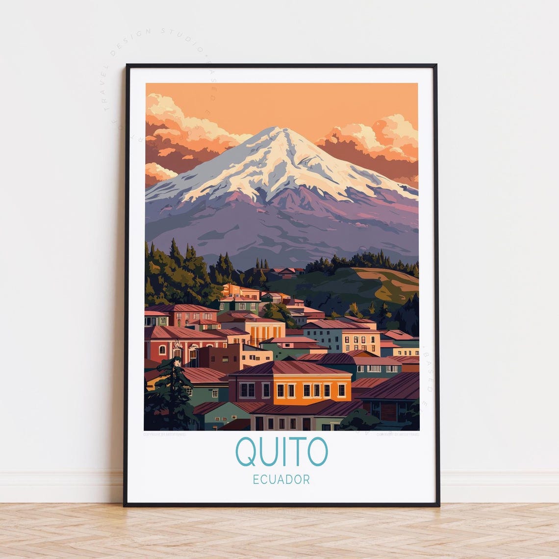 Quito Travel Poster, Ecuador Wall Art, Quito Ecuador Print, Birthday ...