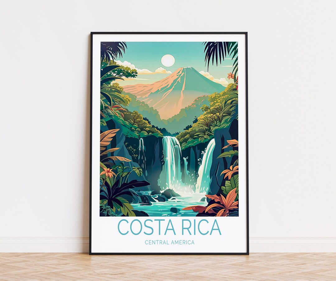 Costa Rica Travel Print, Central America City Wall Art, Costa Rica ...