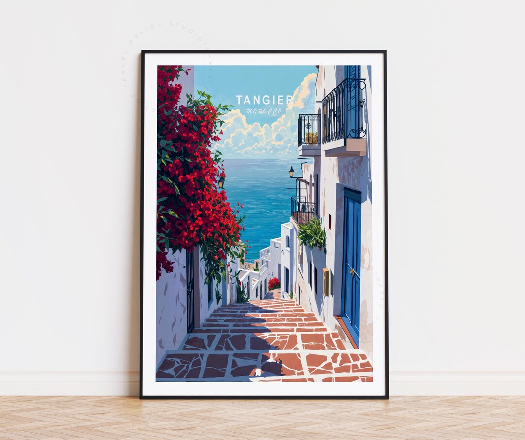 Tangier Morocco Travel Poster, Morocco Wall Art, Tangier Print ...