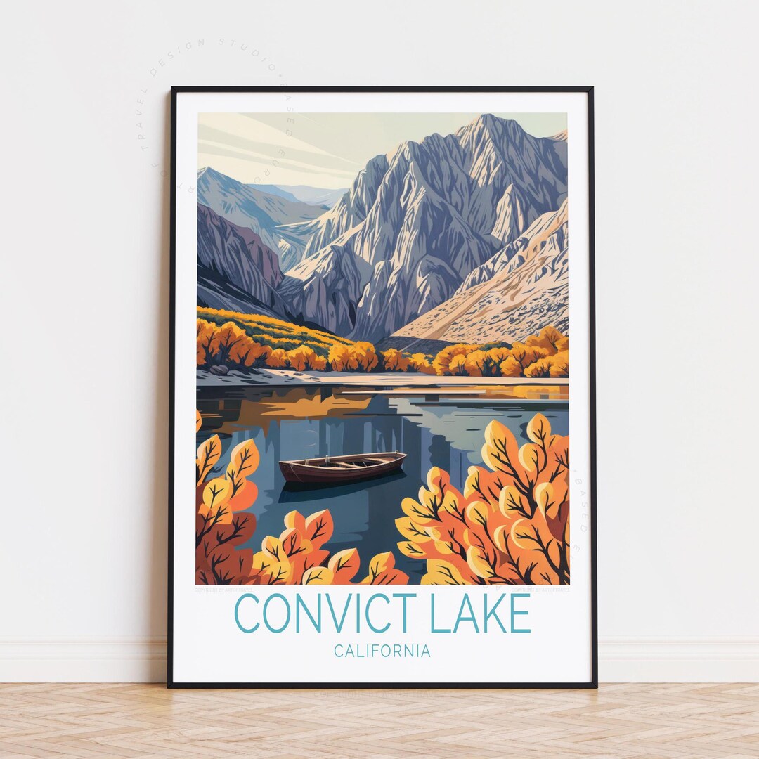 Convict Lake Travel Poster, California Wall Art, Convict Lake ...