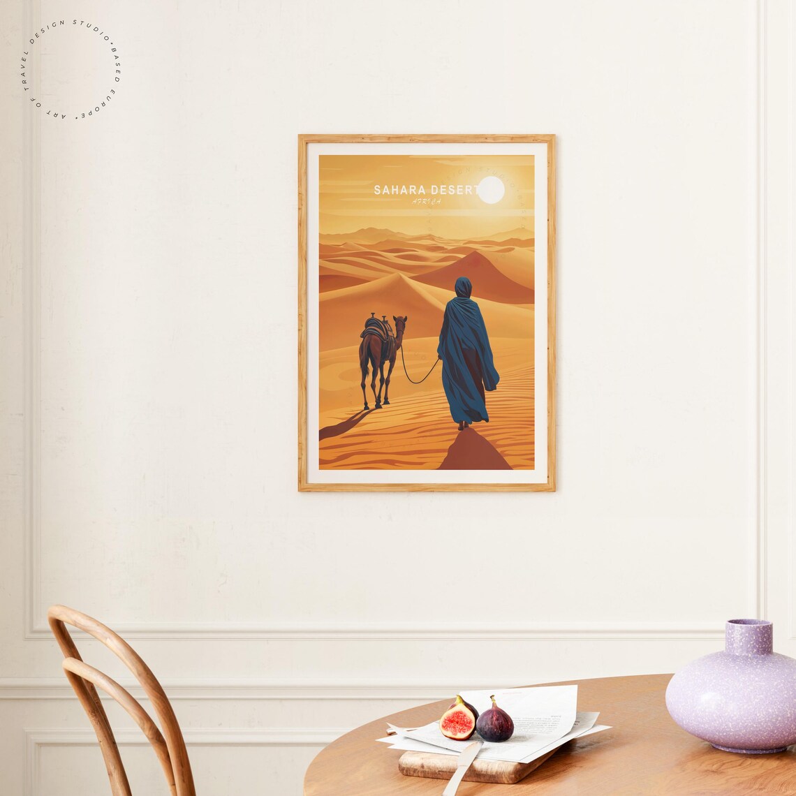 Sahara Desert Travel Poster, Africa Wall Art, Sahara Desert Print, Home ...