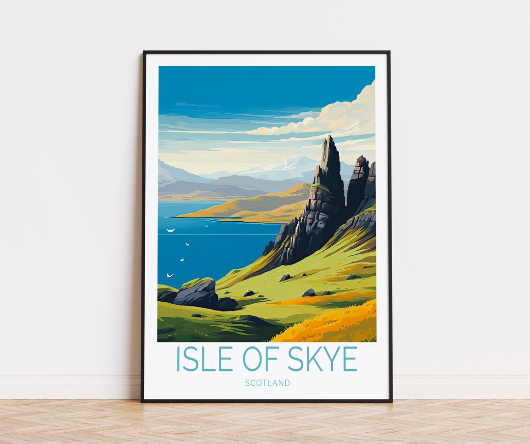 Isle of Skye Scotland Travel Poster, Scotland Wall Art, Isle of Skye ...