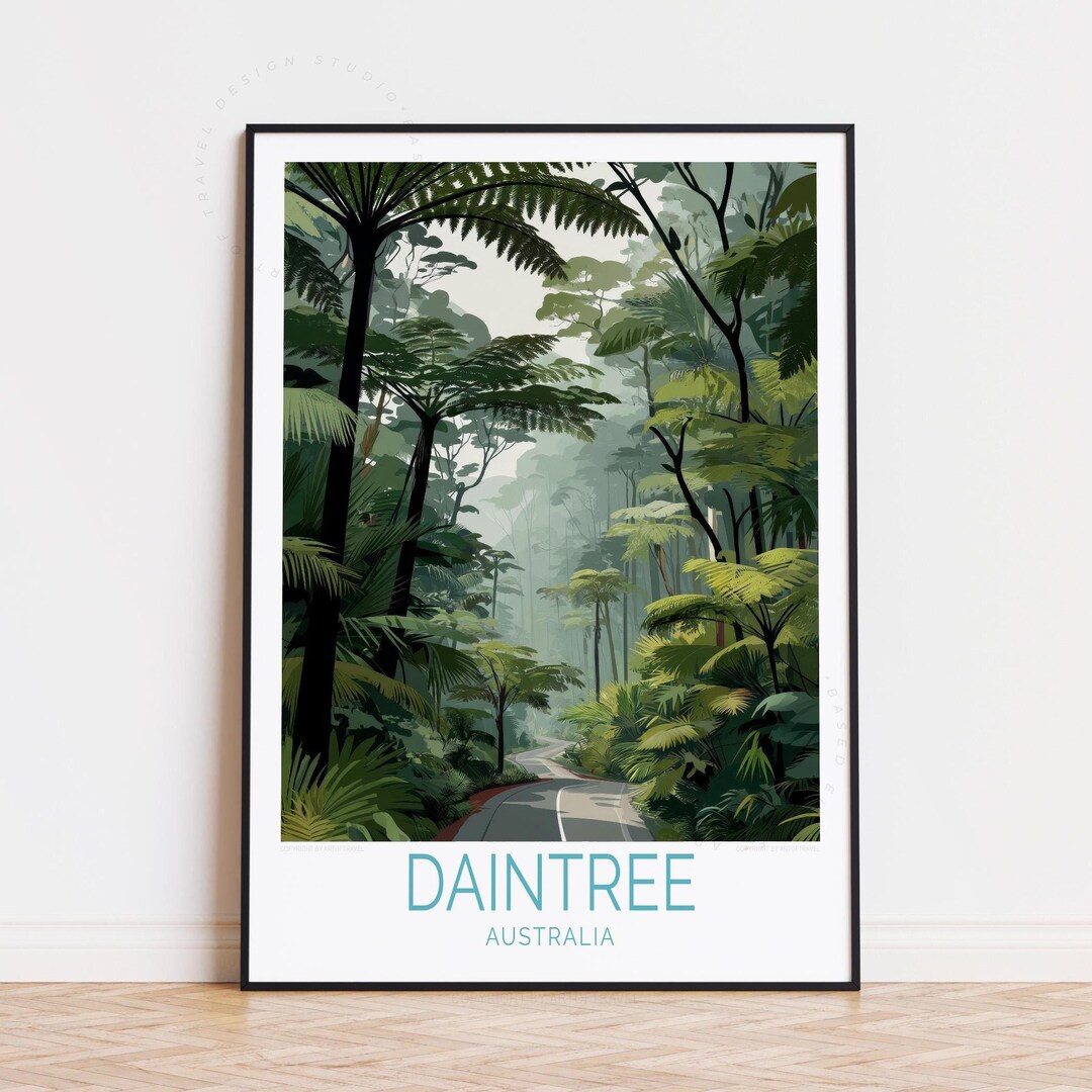 Daintree Australia Travel Poster, Australia Wall Art, Daintree Print ...