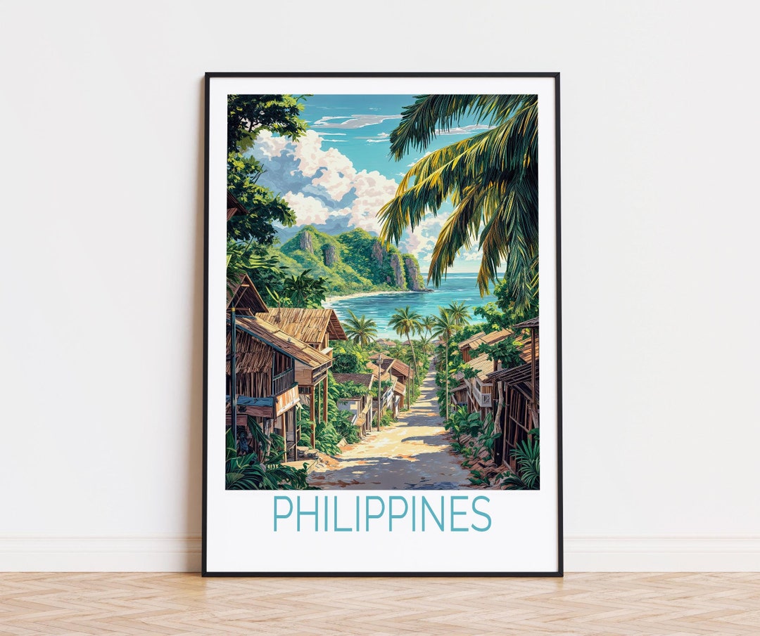 Philippines Travel Print, Philippines Travel City Wall Art, Philippines ...