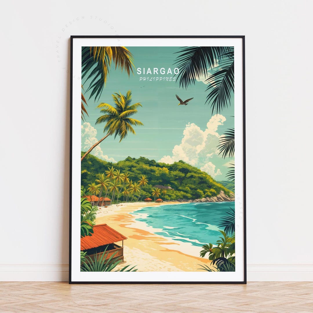 Siargao Island Travel Poster, Philippines Wall Art, Siargao Print ...