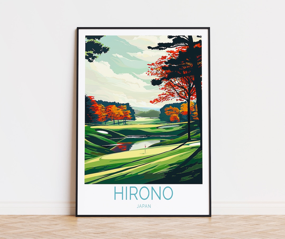 Hirono Travel Poster, Japan Hirono Wall Art, Hirono Golf Club Print ...