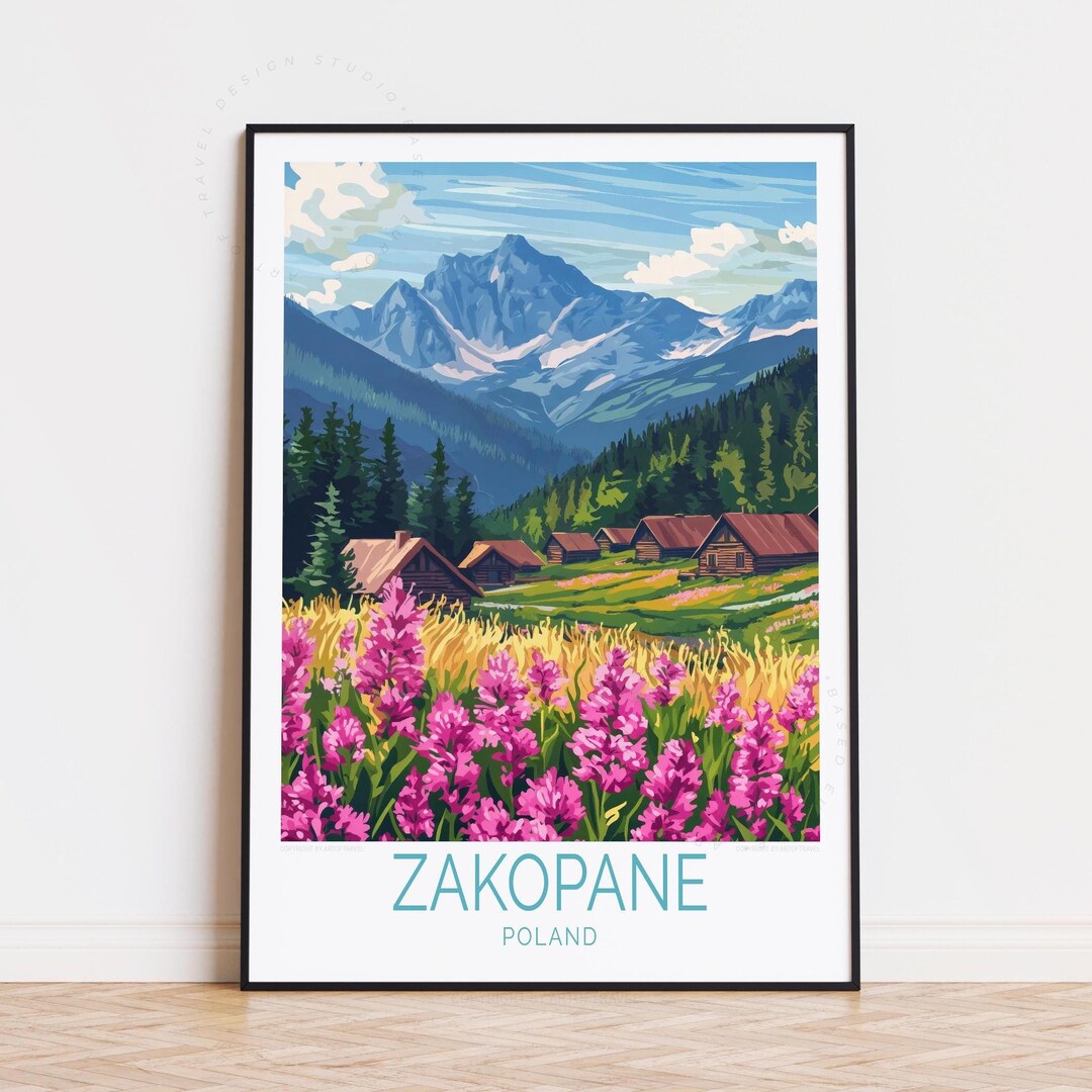 Zakopane Poland Travel Poster, Poland Wall Art, Zakopane Poland Print ...